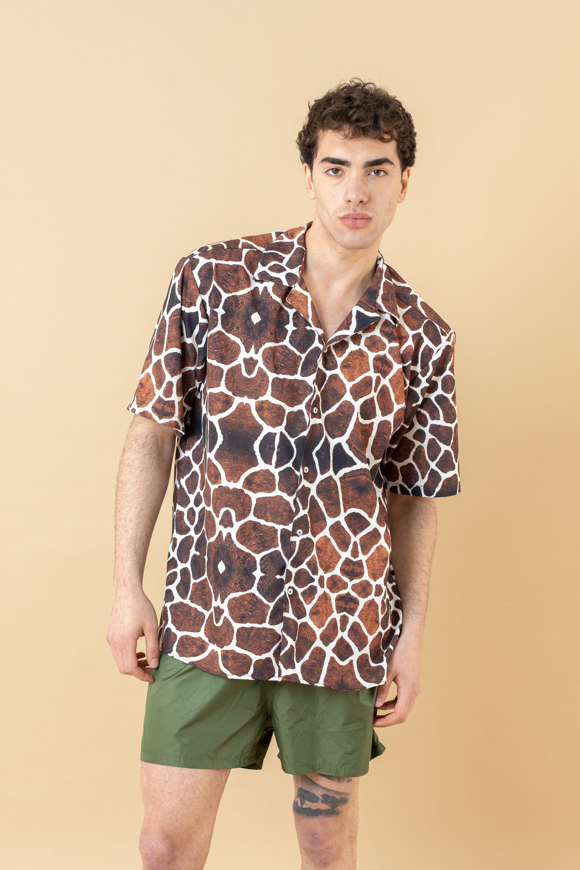 Camicia bowling Stampa Giraffa Moro – Vincent Mer
